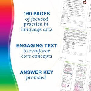 Spectrum Grade 7 Language Arts Workbooks, Ages 12 to 13, Language Arts Grade 7, Vocabulary, Sentence Types, Parts of Speech, Writing Practice, and Grammar Workbook - 160 Pages