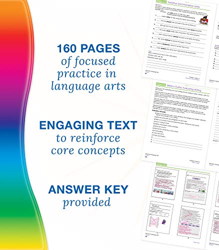 Spectrum Grade 7 Language Arts Workbooks, Ages 12 to 13, Language Arts Grade 7, Vocabulary, Sentence Types, Parts of Speech, Writing Practice, and Grammar Workbook - 160 Pages