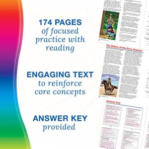 Spectrum Reading Comprehension Grade 4 Workbooks, Spectrum Grade 4 Nonfiction and Fiction Reading Comprehension, Summarizing Stories and Identifying Themes, and Critical Thinking Skills