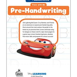 Disney Learning Cars 3 Trace With Me Pre-Handwriting Tracing Books for Kids Ages 3-5, Preschool Shapes and Letter Tracing Wipe Clean Workbook, Dry Erase Handwriting Practice Book for Kids, Pre K +