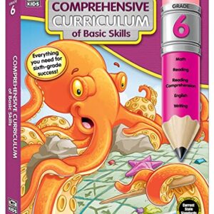 Carson Dellosa Comprehensive Curriculum of Basic Skills 6th Grade Workbooks All Subjects for Ages 11-12, Math, Reading Comprehension, Writing, Grammar, Fractions, Geometry, Grade 6 Workbooks (544 pgs)