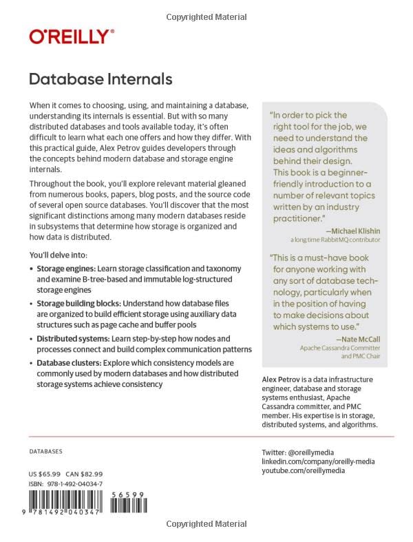 Database Internals: A Deep Dive into How Distributed Data Systems Work