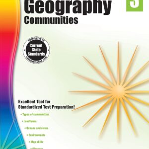 Spectrum Geography 3rd Grade Workbook, Ages 8 to 9, Grade 3 Geography, Covering Different Types of Communities, Landforms, Oceans, Environments, and Map Skills - 128 Pages (Volume 93)