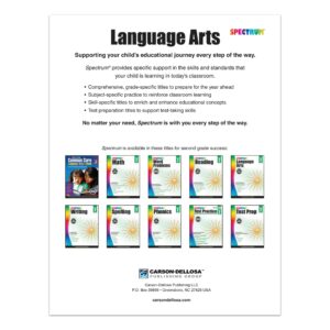 Spectrum Language Arts Grade 2, Ages 7 to 8, Grade 2 Language Arts Workbook, Punctuation, Parts of Speech, Proofreading, Writing Practice, and Grammar Workbook - 176 Pages (Volume 12)