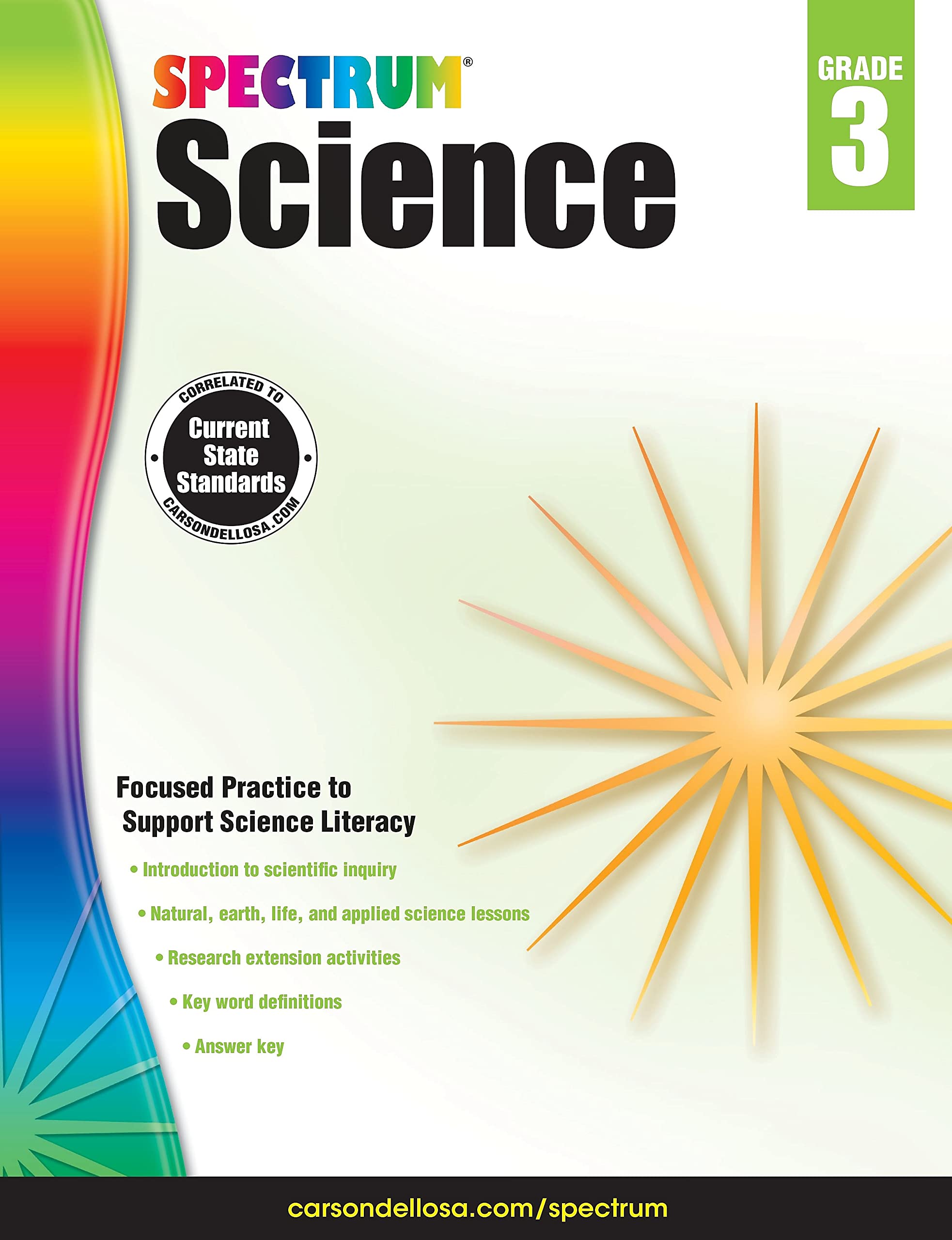 Spectrum 3rd Grade Science Workbooks, Ages 8 to 9, Grade 3 Science, Physical, Space, Earth, and Life Science, the History and Nature of Science With Research Activities - 144 Pages (Volume 55)