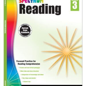 Spectrum Reading Comprehension Grade 3 Workbook, Ages 8 to 9, Third Grade Reading Comprehension Workbook, Fiction and Nonfiction Passages, Identifying Story Structure and Main Ideas - 160 Pages