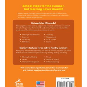 Summer Bridge Activities 4th to 5th Grade Workbook, Math, Reading Comprehension, Writing, Science, Social Studies, Fitness Summer Learning Activities, 5th Grade Workbooks All Subjects With Flash Cards