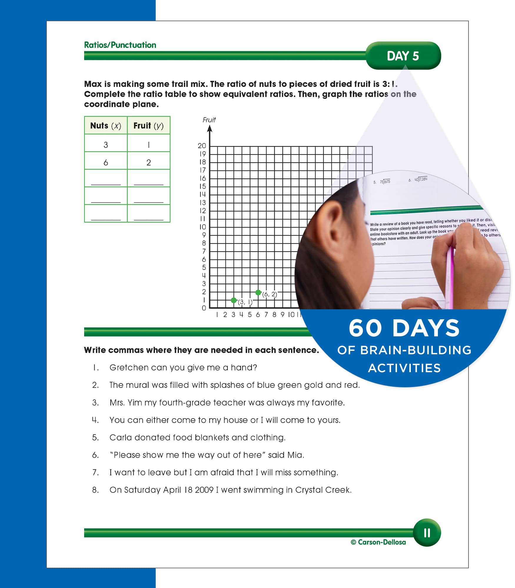 Summer Bridge Activities 6th to 7th Grade Workbooks, Math, Reading Comprehension, Writing, Science, Social Studies, Fitness Summer Learning, 7th Grade Workbooks All Subjects With Flash Cards