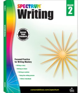 spectrum writing workbook grade 2, ages 7 to 8, second grade writing workbook, informative, opinion, letters, and story writing prompts, writing practice for kids - 112 pages