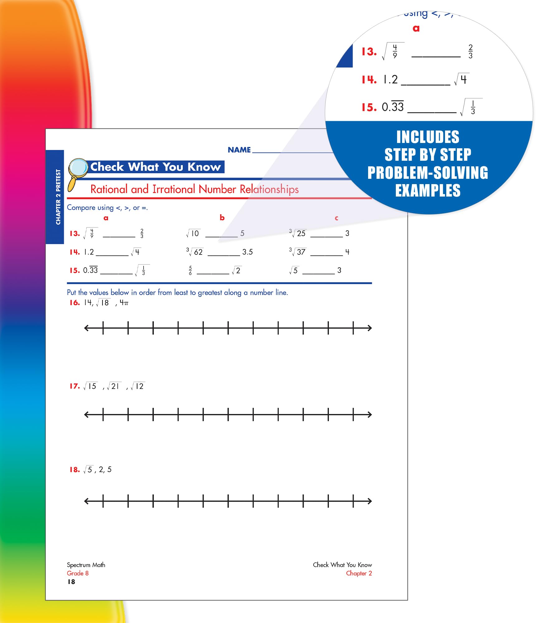 Spectrum 8th Grade Math Workbooks, Ages 13-14, Geometry, Integers, Rational & Irrational Numbers, and Pythagorean Theorem 8th Grade Math Practice, Grade 8 Math Workbook For Teens (Volume 9)