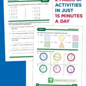 Summer Bridge Activities 3rd to 4th Grade Workbook, Math, Reading Comprehension, Writing, Science, Social Studies, Fitness Summer Learning Activities, 4th Grade Workbooks All Subjects With Flash Cards