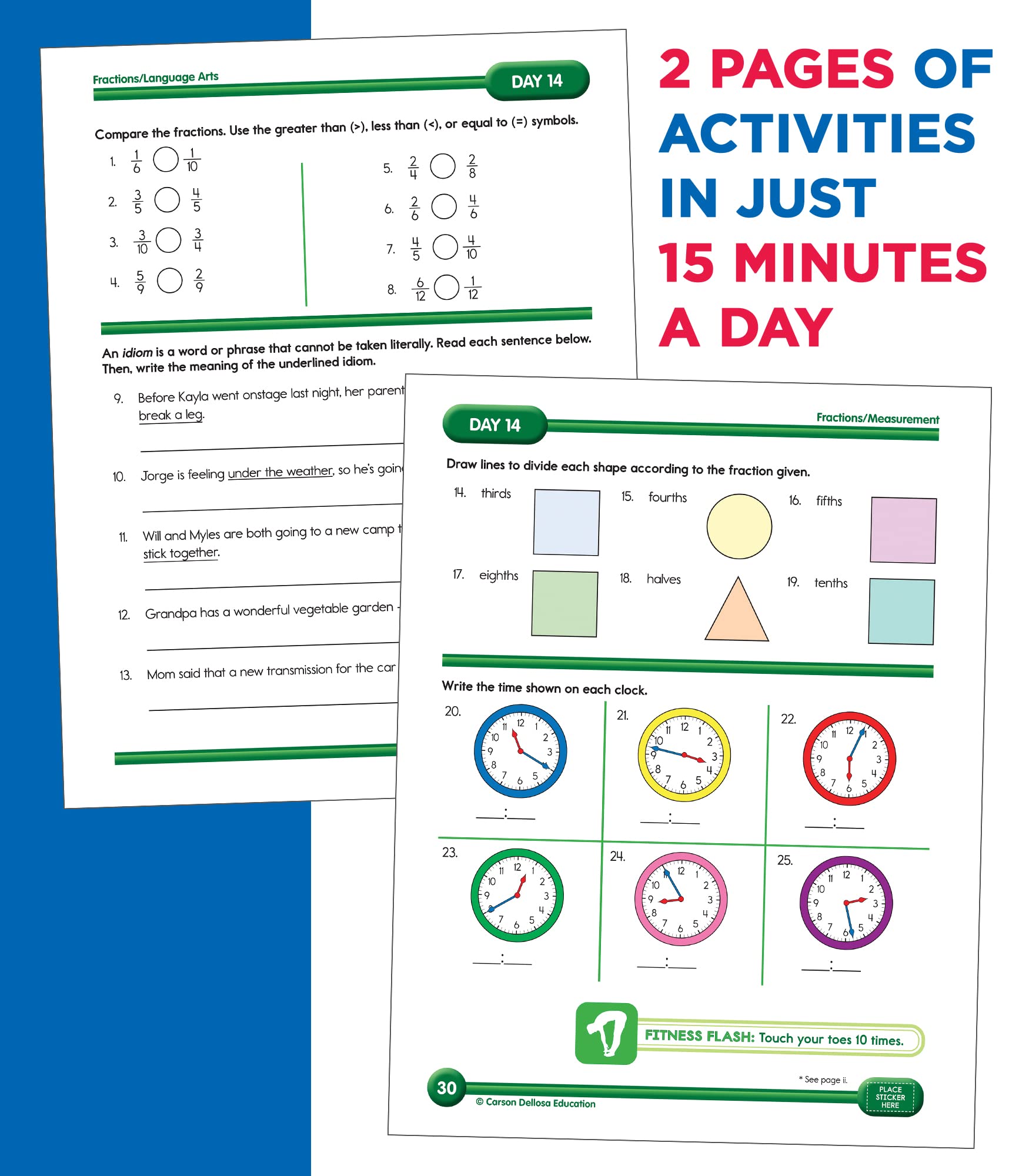 Summer Bridge Activities 3rd to 4th Grade Workbook, Math, Reading Comprehension, Writing, Science, Social Studies, Fitness Summer Learning Activities, 4th Grade Workbooks All Subjects With Flash Cards