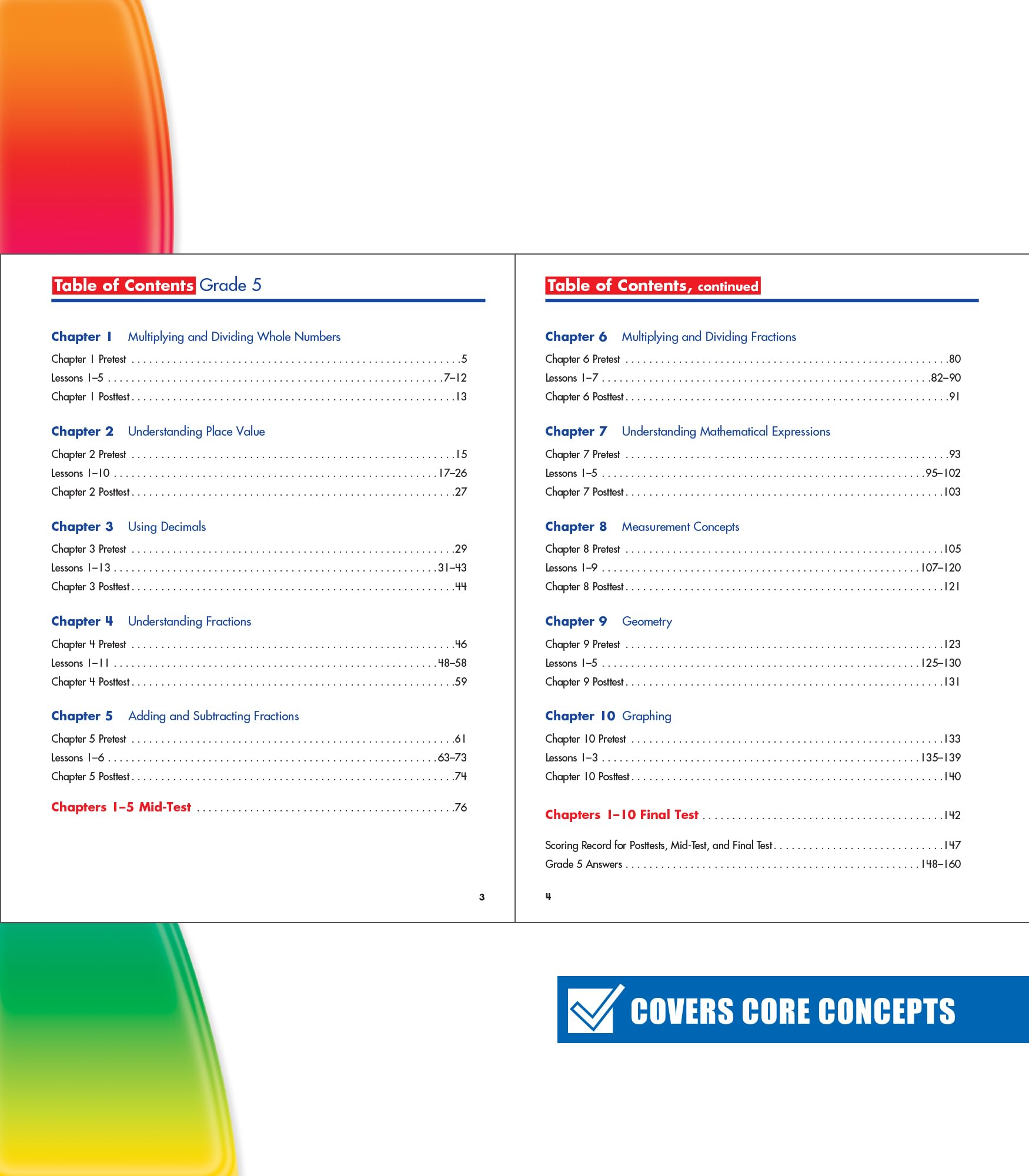 Spectrum 5th Grade Math Workbooks, Ages 10 to 11, Math Workbooks Grade 5 Covering Fractions, Decimals, Algebra Prep, Geometry, and More, Math Book for 5th Graders (Volume 6)