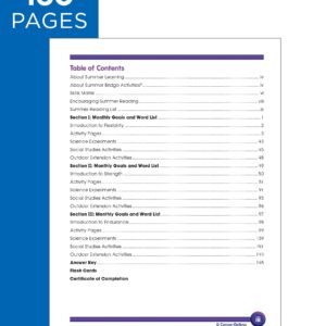 Summer Bridge Activities 6th to 7th Grade Workbooks, Math, Reading Comprehension, Writing, Science, Social Studies, Fitness Summer Learning, 7th Grade Workbooks All Subjects With Flash Cards