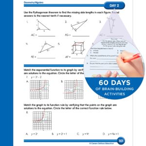 Summer Bridge Activities 8th to 9th Grade Workbooks, Math, Reading Comprehension, Writing, Science, Social Studies, Fitness Summer Learning, 9th Grade Workbooks All Subjects With Flash Cards