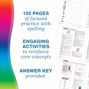 Spectrum 5th Grade Spelling Workbooks, Ages 10 to 11, Spelling Grade 5 Workbooks Covering Vowels, Blends & Digraphs, Practice Building Spelling Skills, Vocabulary, and Dictionary Skills