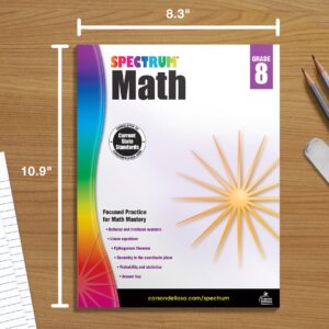 Spectrum 8th Grade Math Workbooks, Ages 13-14, Geometry, Integers, Rational & Irrational Numbers, and Pythagorean Theorem 8th Grade Math Practice, Grade 8 Math Workbook For Teens (Volume 9)