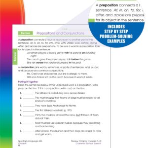 Spectrum Language Arts Grade 4, Ages 9 to 10, 4th Grade Language Arts Workbook, Vocabulary, Sentence Types, Parts of Speech, Writing Practice, and Grammar Workbook - 200 Pages (Volume 14)