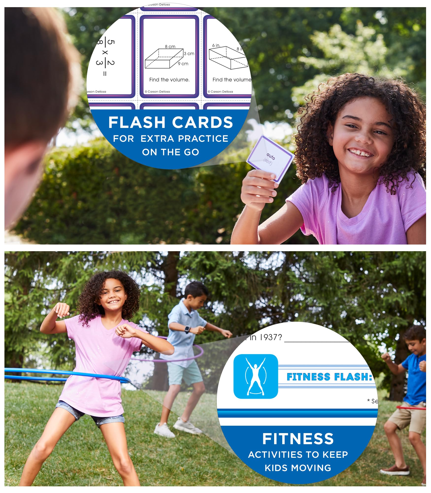 Summer Bridge Activities 4th to 5th Grade Workbook, Math, Reading Comprehension, Writing, Science, Social Studies, Fitness Summer Learning Activities, 5th Grade Workbooks All Subjects With Flash Cards