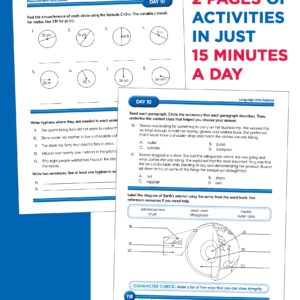 Summer Bridge Activities 6th to 7th Grade Workbooks, Math, Reading Comprehension, Writing, Science, Social Studies, Fitness Summer Learning, 7th Grade Workbooks All Subjects With Flash Cards