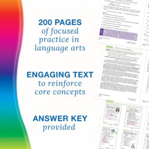 Spectrum Language Arts Grade 4, Ages 9 to 10, 4th Grade Language Arts Workbook, Vocabulary, Sentence Types, Parts of Speech, Writing Practice, and Grammar Workbook - 200 Pages (Volume 14)