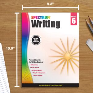 Spectrum 6th Grade Writing Workbooks, Ages 11 to 12, 6th Grade Writing, Informative, Argumentative, and Descriptive Story Writing Prompts, Writing Practice - 136 Pages