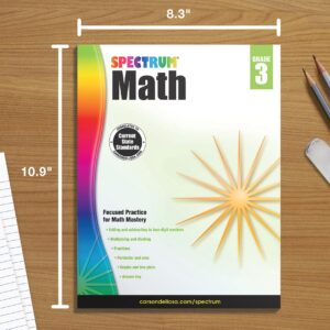 Spectrum 3rd Grade Math Workbooks, Ages 8 to 9, Math Workbooks Grade 3, Multiplication, Division, Fractions, Addition and Subtracting to 4-Digit Numbers - 160 Pages (Volume 4)