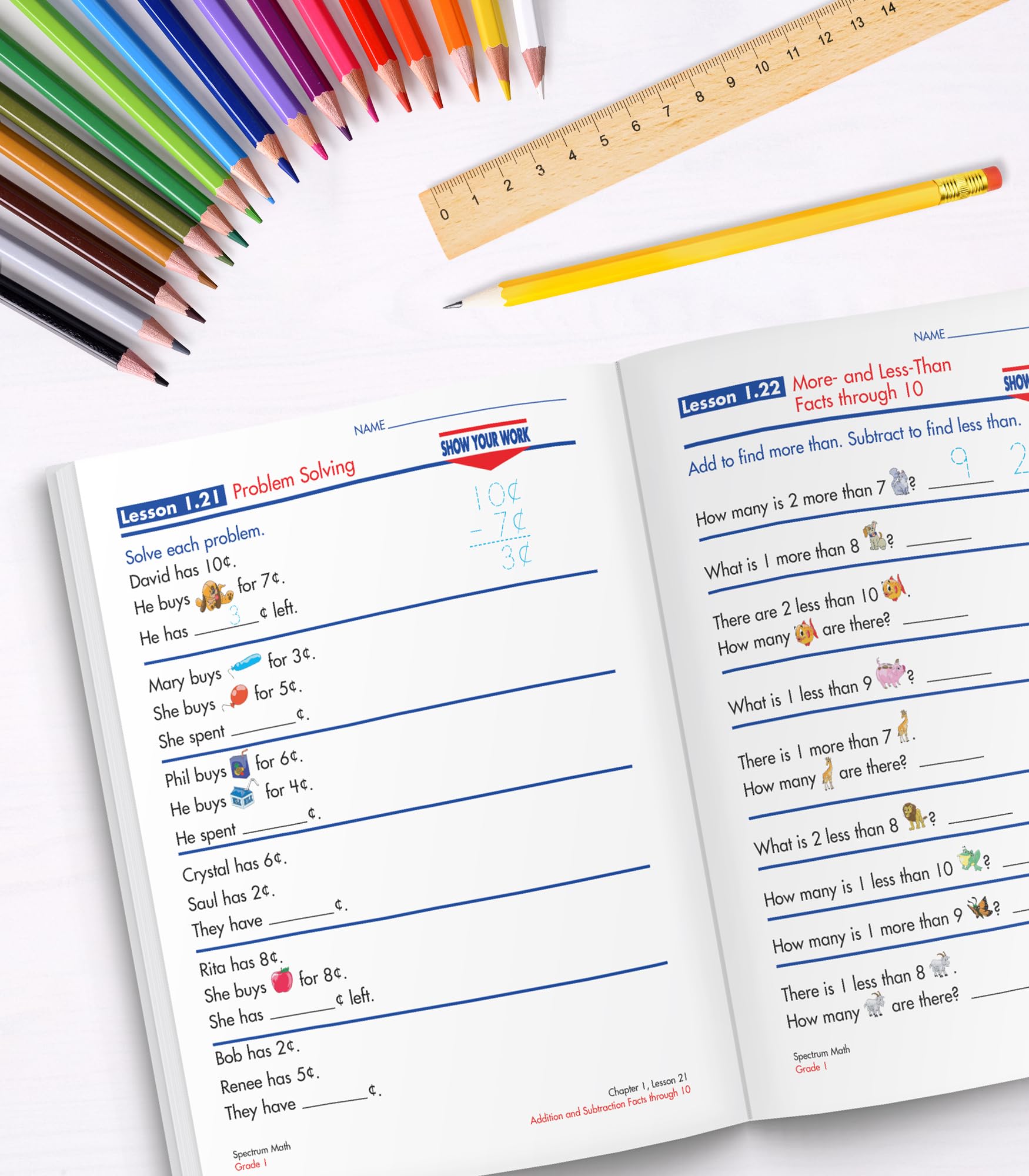 Spectrum 1st Grade Math Workbooks, Ages 6 to 7, Grade 1 Math Workbook, Adding and Subtracting Through 100, Place Value, Fact Families, 2-D and 3-D Shapes - 160 Pages (Volume 2)