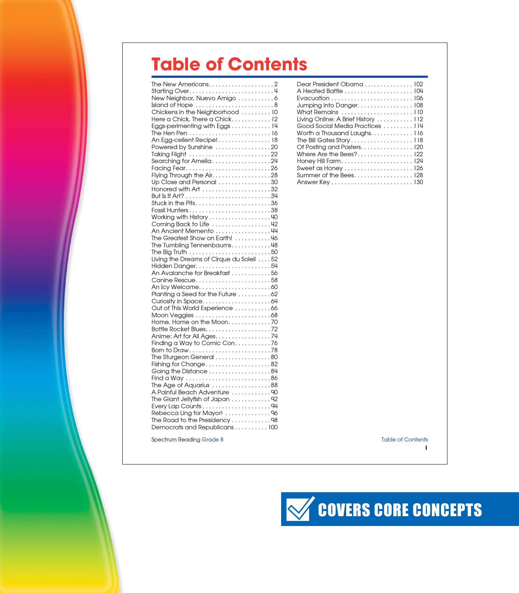 Spectrum Reading Comprehension Grade 8, Ages 13 to 14, 8th Grade Workbooks, Nonfiction and Fiction Passages, Analyzing and Summarizing Story Structure Using Context Clues and Citations - 160 Pages