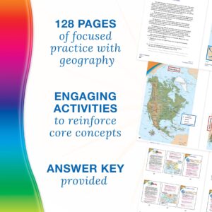 Spectrum Grade 6 Geography Workbook, 6th Grade Workbook Covering International Current Events, World Religions, Migration World History, and World Map ... or Homeschool Curriculum (Volume 96)