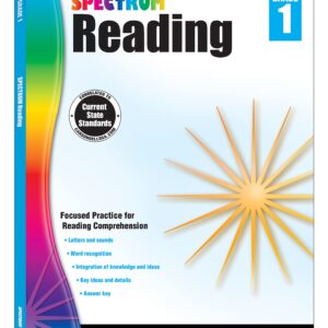 Spectrum 1st Grade Reading Comprehension Workbook, Ages 6 to 7, Reading Grade 1, Letters and Sounds, Sight Words Recognition, and Nonfiction and Fiction Passages - 158 Pages (Volume 20)