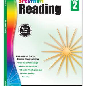 Spectrum Reading Comprehension Grade 2, Ages 7 to 8, Second Grade Reading Comprehension Workbook, Nonfiction and Fiction Passages, Story Structure and Main Ideas - 174 Pages