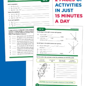 Summer Bridge Activities 7th to 8th Grade Workbook, Math, Reading Comprehension, Writing, Science, Social Studies, Fitness Summer Learning Activities, 8th Grade Workbooks All Subjects With Flash Cards