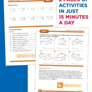 Summer Bridge Activities 5th to 6th Grade Workbooks, Math, Reading Comprehension, Writing, Science, Social Studies, Fitness Summer Learning, 6th Grade Workbooks All Subjects With Flash Cards