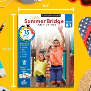 Summer Bridge Activities Kindergarten to 1st Grade Workbooks, Math, Reading Comprehension, Writing, Science, Fitness, Social Studies Summer Learning, 1st Grade Workbooks All Subjects With Flash Cards