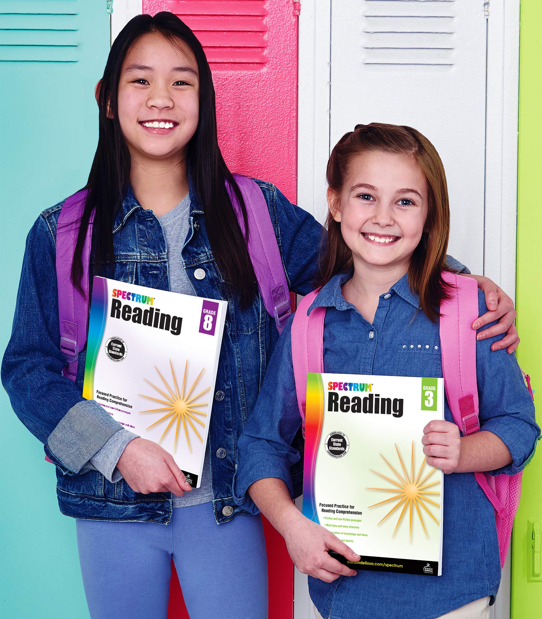 Spectrum Reading Comprehension Grade 8, Ages 13 to 14, 8th Grade Workbooks, Nonfiction and Fiction Passages, Analyzing and Summarizing Story Structure Using Context Clues and Citations - 160 Pages