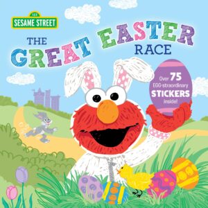 the great easter race!: an egg-straordinary spring story with elmo, cookie monster, and friends! (sesame street scribbles)