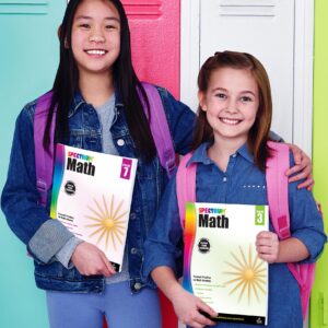 Spectrum 7th Grade Math Workbooks, Ages 12 to 13, 7th Grade Math, Algebra, Probability, Statistics, Ratios, Positive and Negative Integers, and Geometry Workbook - 160 Pages (Volume 8)