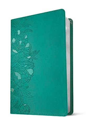 NLT Super Giant Print Bible, Filament Enabled (LeatherLike, Peony Rich Teal, Red Letter)