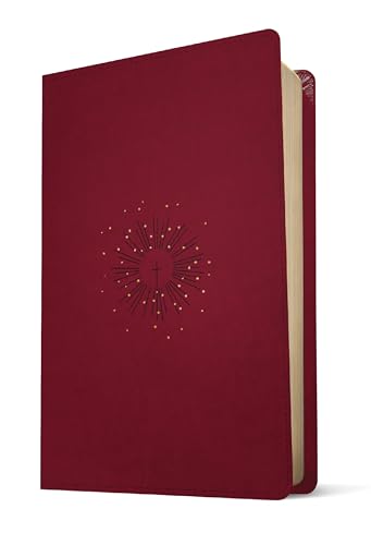 NLT Large Print Thinline Reference Bible, Filament Enabled (LeatherLike, Aurora Cranberry, Red Letter): Includes Free Access to the Filament Bible App ... Notes, Devotionals, Worship Music, and Video