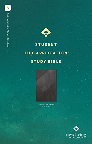 NLT Student Life Application Study Bible, Filament Enabled (LeatherLike, Charcoal Gray Striped, Red Letter)