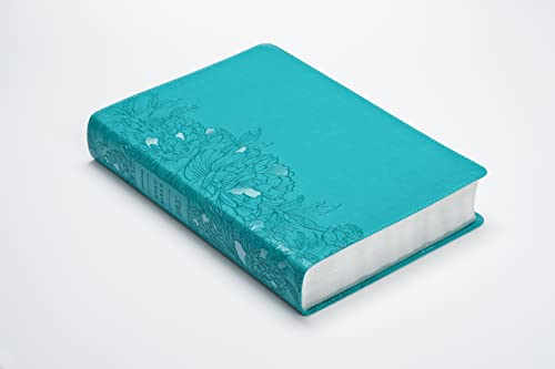 NLT Super Giant Print Bible, Filament Enabled (LeatherLike, Peony Rich Teal, Indexed, Red Letter)