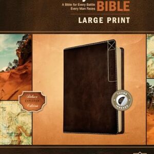 Every Man’s Bible NLT, Large Print, Deluxe Explorer Edition (LeatherLike, Rustic Brown, Indexed)