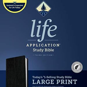 KJV Life Application Study Bible, Third Edition, Large Print (Bonded Leather, Black, Indexed, Red Letter)