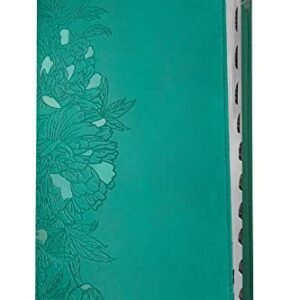 NLT Super Giant Print Bible, Filament Enabled (LeatherLike, Peony Rich Teal, Indexed, Red Letter)