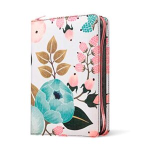 NLT Compact Zipper Bible, Filament Enabled (Cloth, Floral Garden, Red Letter)