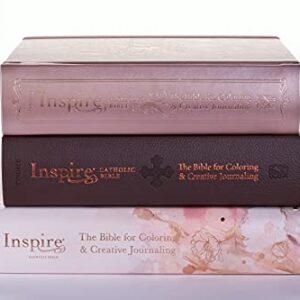 Tyndale NLT Inspire Catholic Bible (Hardcover, Rose Gold): Catholic Coloring Bible–Over 450 Illustrations to Color and Creative Journaling Bible Space, Religious Gifts That Inspire Connection with God