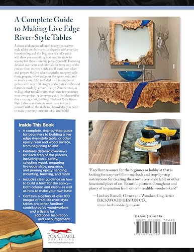 Building Wood and Resin River-Style Tables: A Step-by-Step Guide with Tips, Techniques, and Inspirational Designs (Fox Chapel Publishing) Beginner-Friendly Guide - Make Your Own Live-Edge River Table