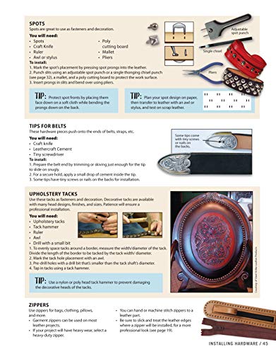 Get Started in Leather Crafting: Step-by-Step Techniques and Tips for Crafting Success (Design Originals) Beginner-Friendly Projects, Basics of Leather Preparation, Tools, Stamps, Embossing, & More