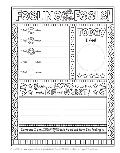 Notebook Doodles Amazing Me!: Coloring & Activity Book (Design Originals) 32 Inspiring Designs; Beginner-Friendly Empowering Art Activities for Tweens, on High-Quality Extra-Thick Perforated Paper